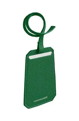 MAISON DE SABRE Leather Luggage Tag - Emerald Green