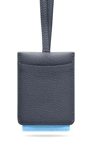 MAISON DE SABRE Leather Id Lanyard - Graphite Sky