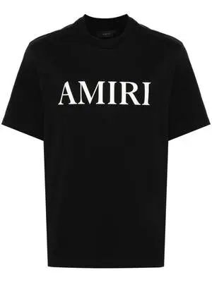 Amiri Rubberised-logo T-shirt - Black