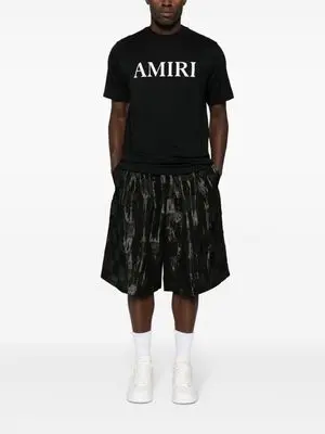 Amiri Rubberised-logo T-shirt - Black