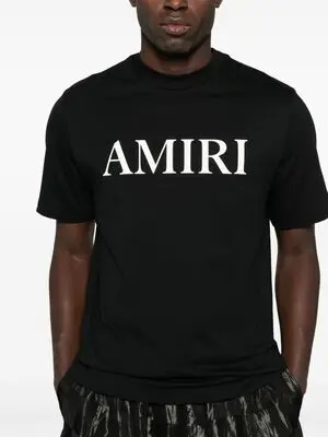 Amiri Rubberised-logo T-shirt - Black