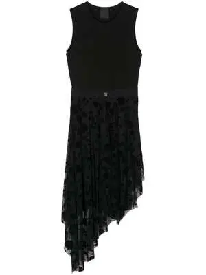 Givenchy Ribbed-knit Asymmetric Dress