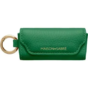 MAISON DE SABRE Leather Lipstick Charm - Emerald Lily
