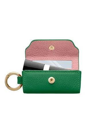 MAISON DE SABRE Leather Lipstick Charm - Emerald Lily