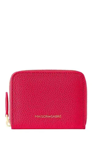 MAISON DE SABRE Small Leather Zipped Wallet - Shibuya Fuchsia