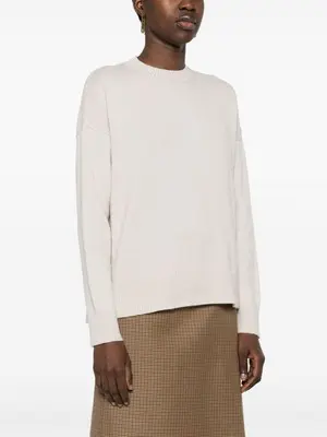 Max Mara Ribbed-knit Jumper - Neutrals