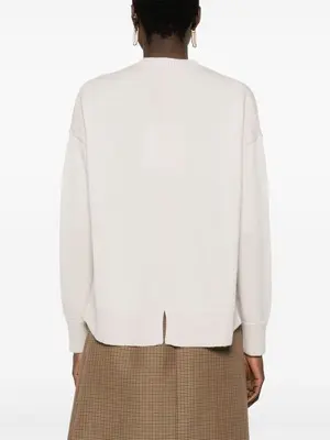 Max Mara Ribbed-knit Jumper - Neutrals