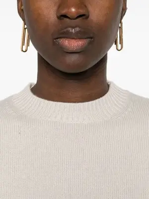 Max Mara Ribbed-knit Jumper - Neutrals