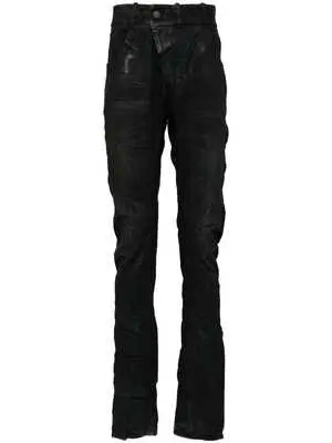 Boris Bidjan Saberi Black Wash Jeans For Men