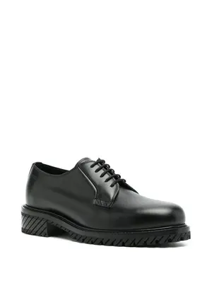 Off-White Military Leather Derby Shoes - Black