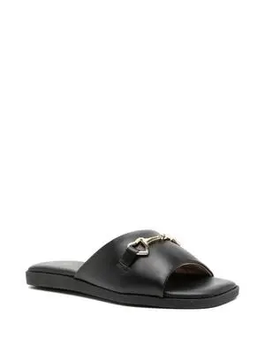 Moschino Buckle-detail Leather Sandals