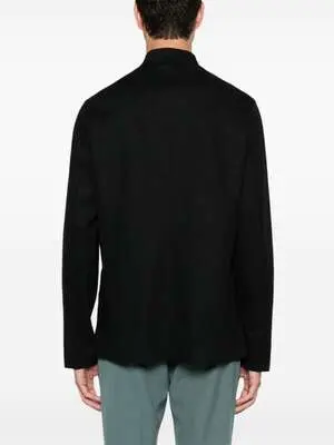 Harris Wharf London Nehru Bomber Jacket - Black