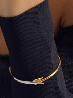 Astley Clarke 18kt Recycled Vermeil And Sterling Silver Aurora Bangle Bracelet