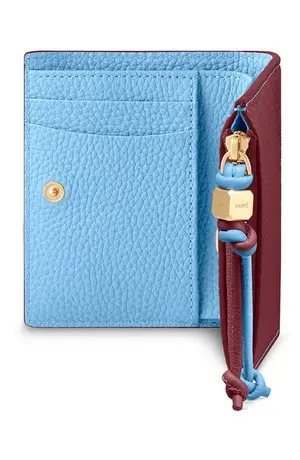 MAISON DE SABRE Small Leather Bifold Wallet - Plum Sky