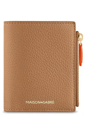 MAISON DE SABRE Small Leather Bifold Wallet - Sandstone Manhattan