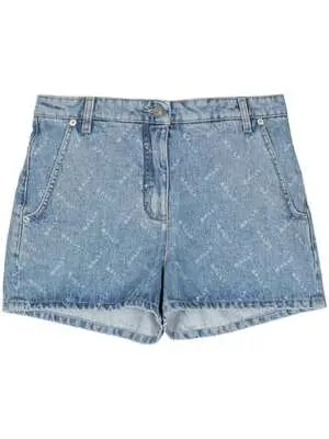 Bally Chevron-logo Denim Shorts