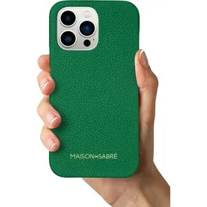 MAISON DE SABRE Leather Phone Case Emerald Green