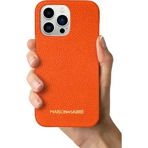 MAISON DE SABRE Leather Phone Case Manhattan Orange