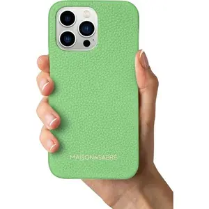 MAISON DE SABRE Leather Phone Case Mint Green
