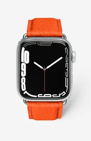 MAISON DE SABRE Leather Apple Watch Band Manhattan Orange