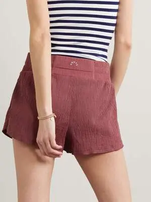 Varley Cala Plissé Shorts - Claret