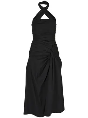 Carolina Herrera Gathered Halterneck Dress