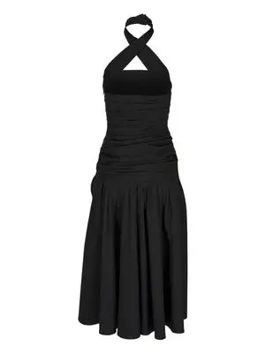 Carolina Herrera Gathered Halterneck Dress
