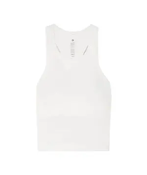 Women's White Ribbed