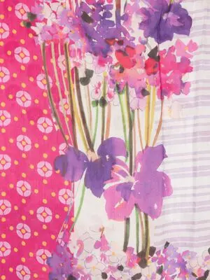 TWINSET Floral-print Modal Scarf - Pink