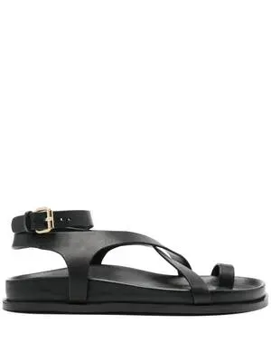A.emery Jalen Leather Sandals - Black