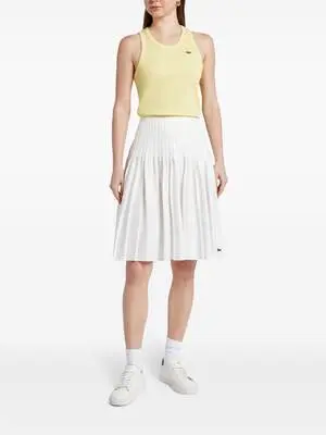 Lacoste Logo Appliqué Ribbed Tank Top - Yellow