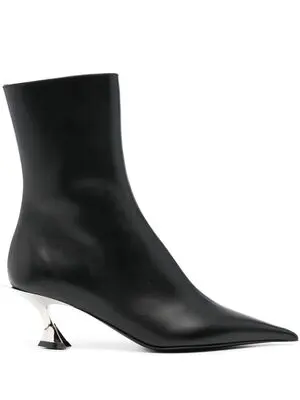MUGLER 60mm Leather Ankle Boots