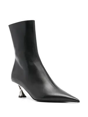 MUGLER 60mm Leather Ankle Boots