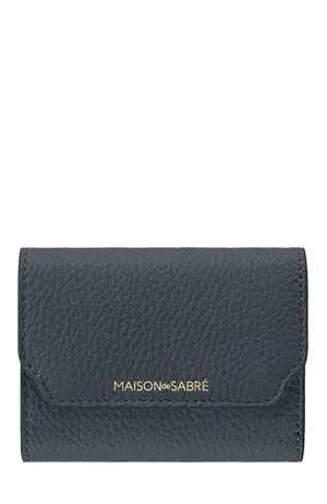 MAISON DE SABRE Leather Trifold Wallet - Graphite Sky