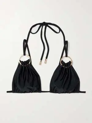 Cult Gaia Golda Embellished Bikini Top