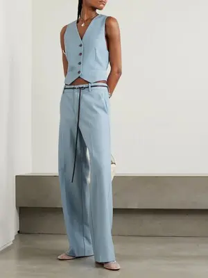 ST. AGNI Carter Pleated Wide-leg Pants