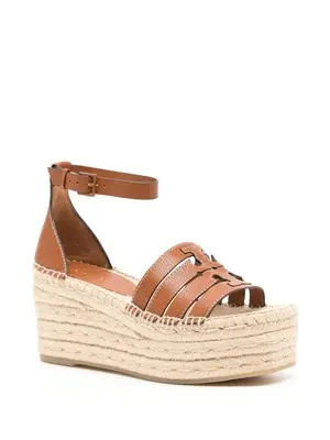 Tory Burch Ines Wedge Espadrilles - Brown