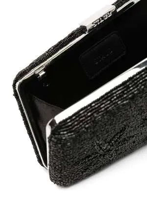 Staud Carmella Beaded Clutch - Black