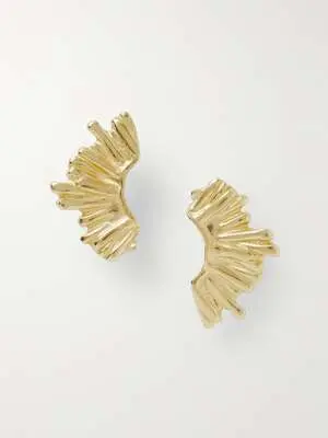 YSSO Crescent Sun -plated Earrings
