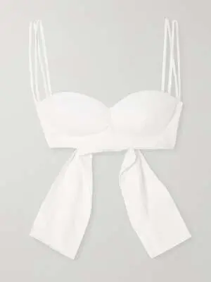 Magda Butrym Appliquéd Cotton Bralette