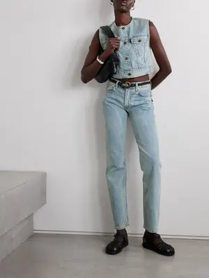 HAIKURE Judy Cropped Denim Vest