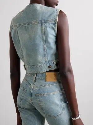 HAIKURE Judy Cropped Denim Vest