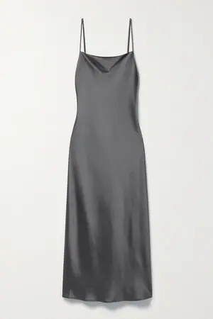 LESET Barb Satin Midi Dress