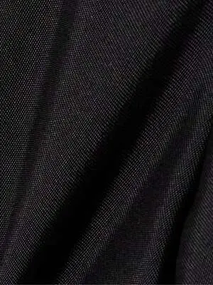 Burberry Pleated Wool And Silk-blend Twill Wide-leg Trousers - Black