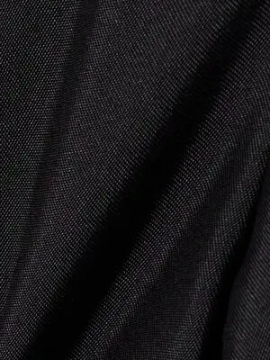 Burberry Pleated Wool And Silk-blend Twill Wide-leg Trousers - Black