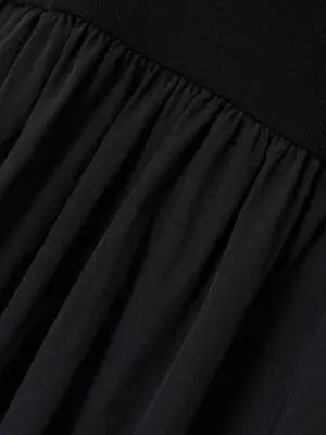 st. agni ribbed-knit and poplin maxi dress St. Agni - Ribbed jersey and cotton-blend poplin maxi dress