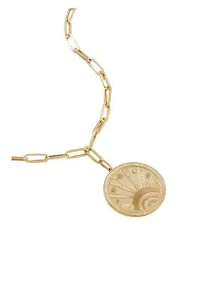 SYDNEY EVAN Evil Eye Luck Coin Necklace - Gold
