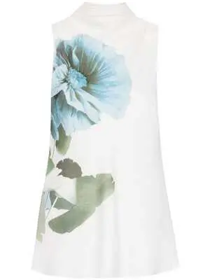 Ted Baker London Flower-print Sleeveless Blouse - White