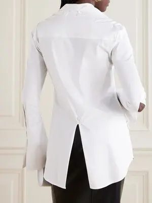 COURREGES Embellished Cotton-blend Poplin Shirt