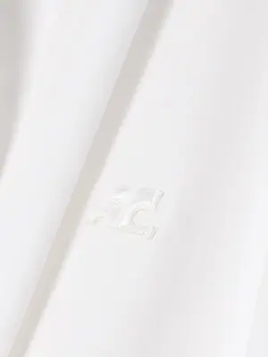 COURREGES Embellished Cotton-blend Poplin Shirt